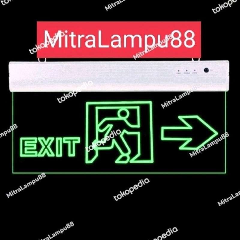 Promo Lampu Emergency EXIT Lari Gantung Akrilic Bening/Exit Lamp ... Promo Lampu Emergency EXIT Lari Gantung Akrilic Bening/Exit Lamp ...