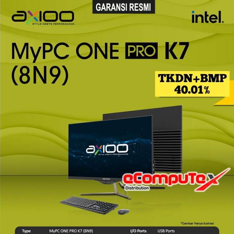 Jual Pc Aio Axioo Mypc One Pro K7 (8n9-3) I7-1165g7 8gb 1tb 21.5fhd Win10 Tkdn Garansi Resmi Di ...