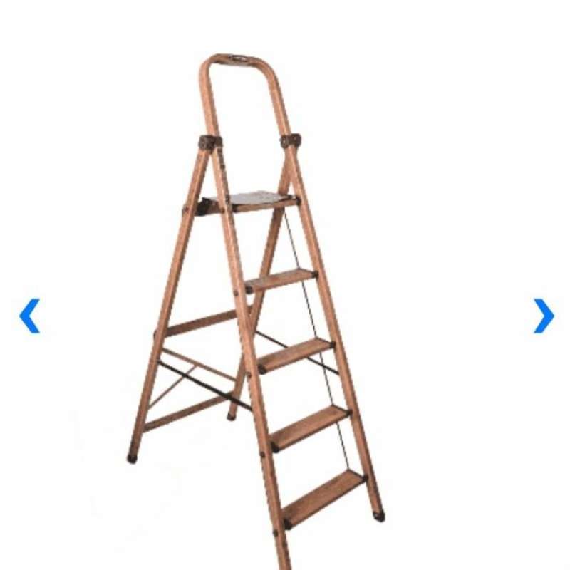 Jual TANGGA ALUMINIUM MOTIF KAYU 5 STEP 1.6 METER DAYA 150KG di Seller ...