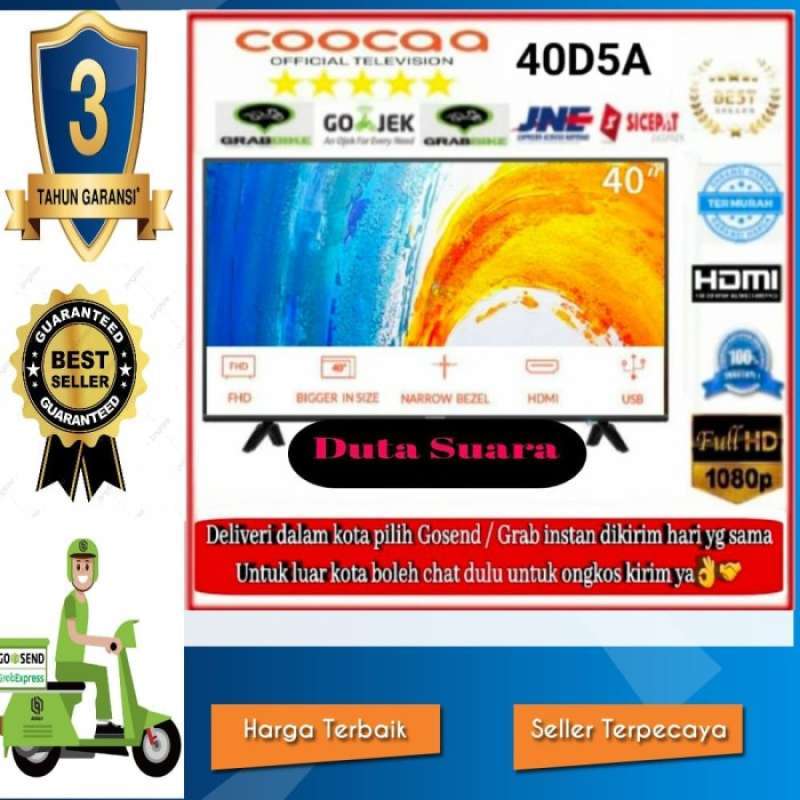 Promo Coocaa Tv Led 40 Inch 40D5A Full Hd Tv Garansi Resmi 3 Tahun New ...
