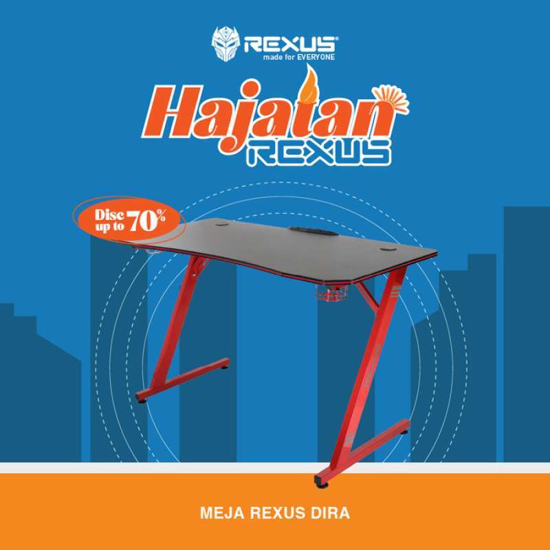 Promo Rexus Gaming Desk DIRA RGB Lighting - Meja Gaming RGB Lighting ...
