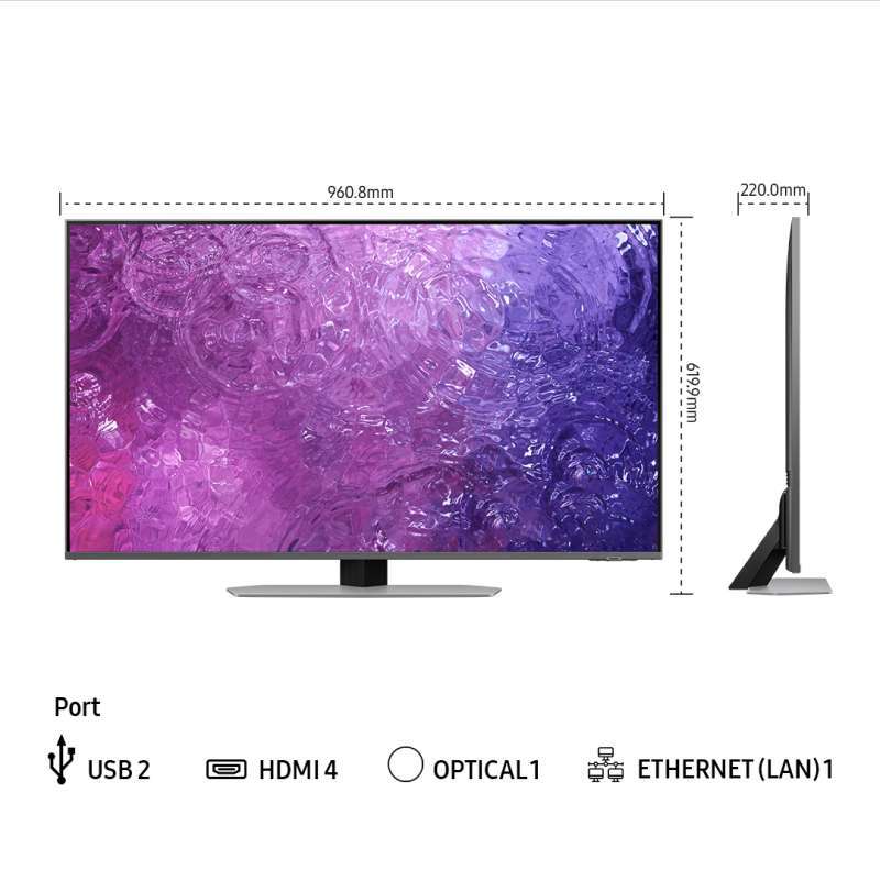 Jual Samsung Smart Tv 43 Inch Neo Qled 4k Qn90c Dengan Quantum Matrix ...