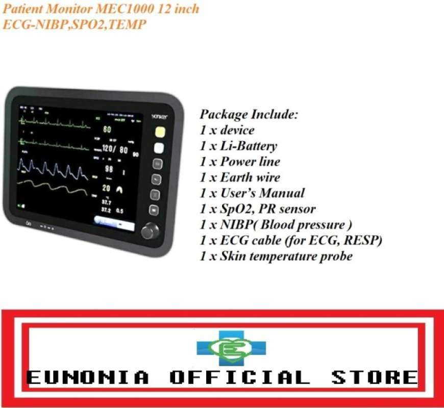 Promo Alat Rumah Sakit Patient Monitor Mec1000 12 Inch Color Tet Lcd