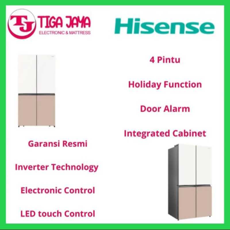 Jual HISENSE RQ788N4IWKUS KULKAS SIDE BY SIDE 4 GLASS DOOR 670L ...