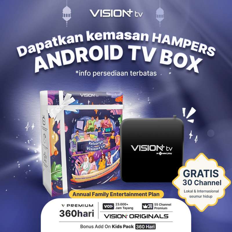 Jual Android TV Box, Vision+ TV Annual & Kids 360d (Hampers) di Seller ...