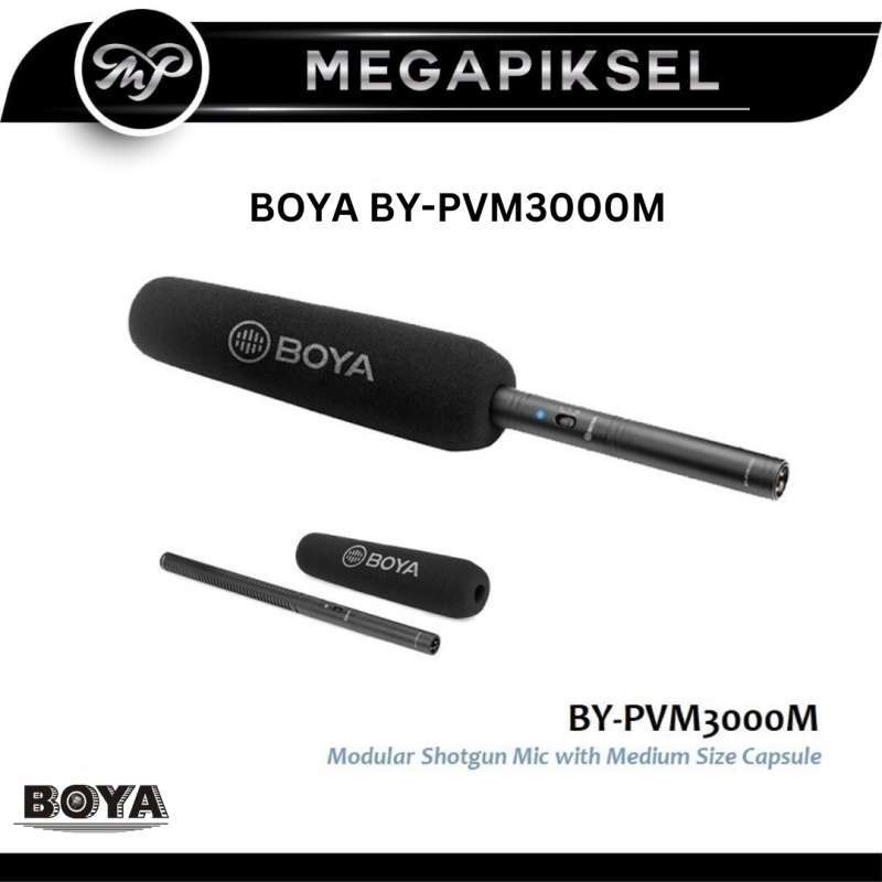 Jual BOYA BY-PVM3000M Medium Size Super Cardioid Shotgun Mic Microphone ...