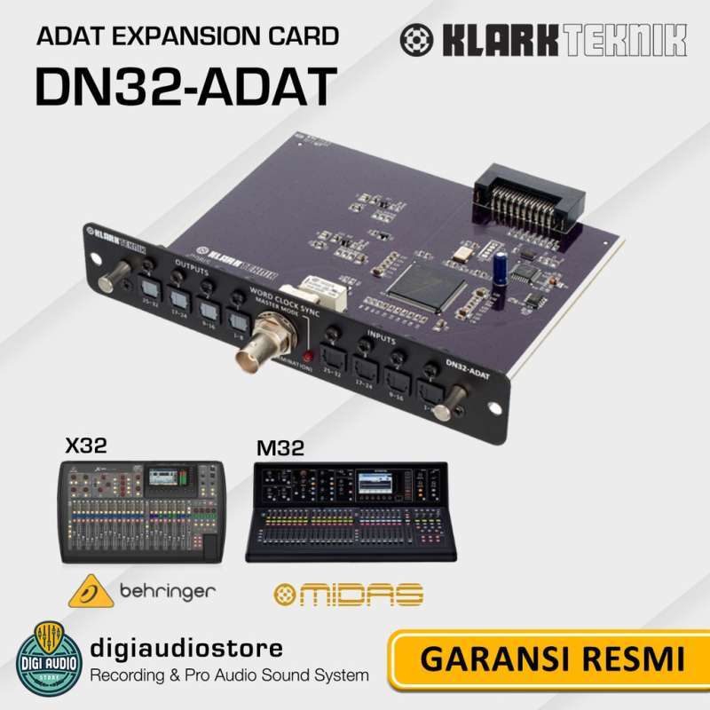Jual Klark Teknik Dn32-adat Expansion Card Digital Audio Mixer Behringer X32 & Midas M32 Di ...