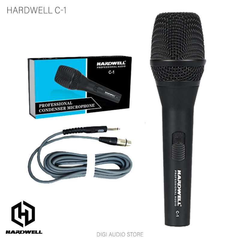 Jual Hardwell C1 Mic Condenser Vocal + Kabel Microphone - Mik Condensor ...