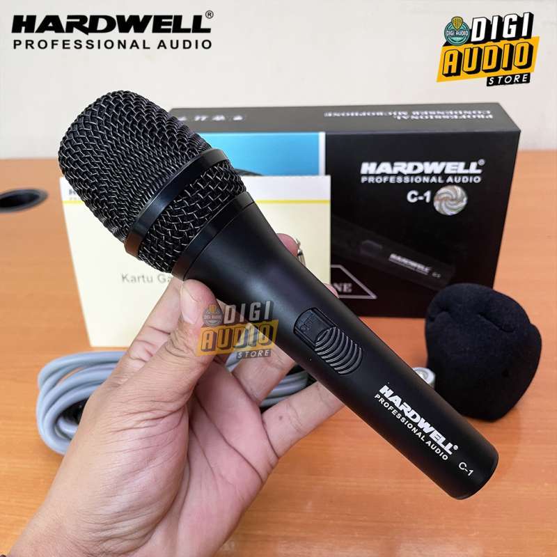 Jual Hardwell C1 Mic Condenser Vocal + Kabel Microphone - Mik Condensor ...