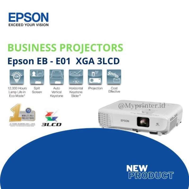 Promo EB-E01 XGA 3LCD Projector / EBE01 / EBE-01 New - ORI - RESMI ...