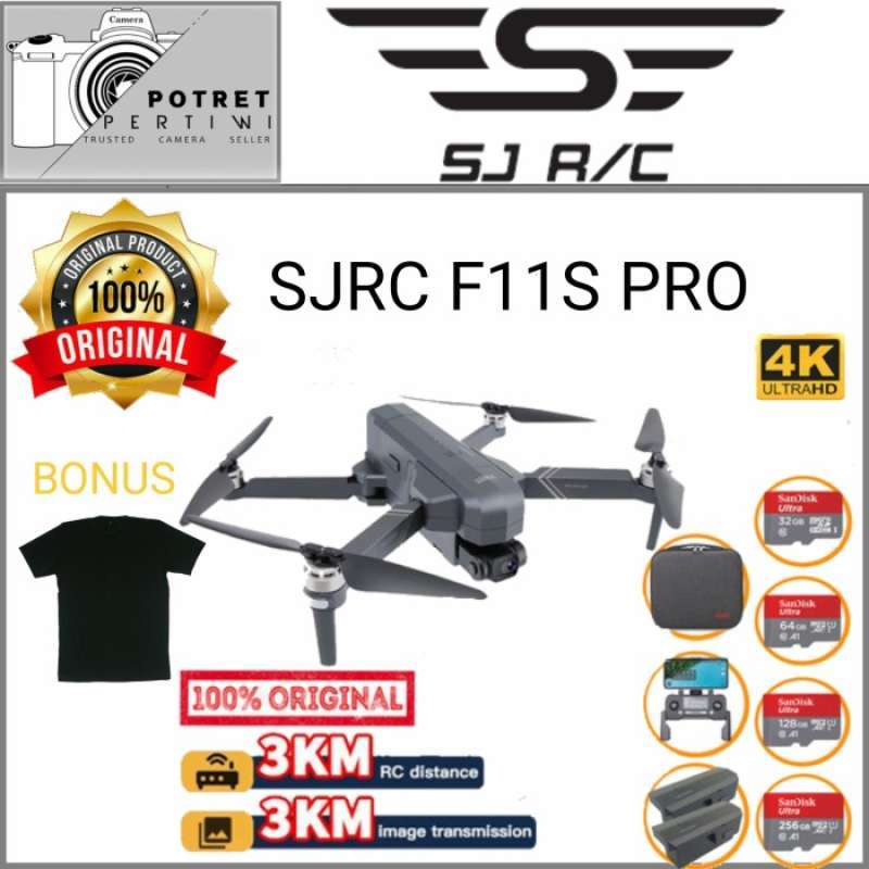 Promo SJRC F11S 4K PRO / SJRC F11S PRO PTZ 4K 3KM VERSION EIS ANTISHAKE ...