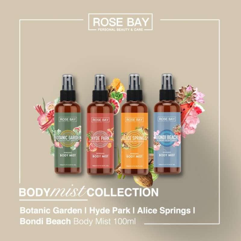 Promo Body Mist Essential Pack - Contains 4 variants of Rose Bay Mist ...