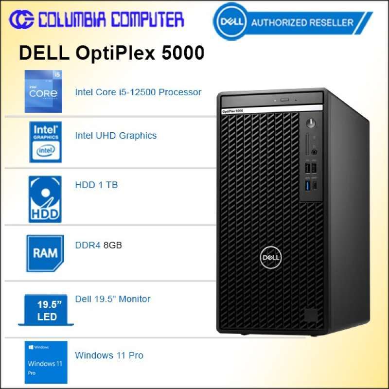 Jual Dell Optiplex 5000 I5-12500 8gb 1tb Win11 Pro + 19.5 Di Seller ...