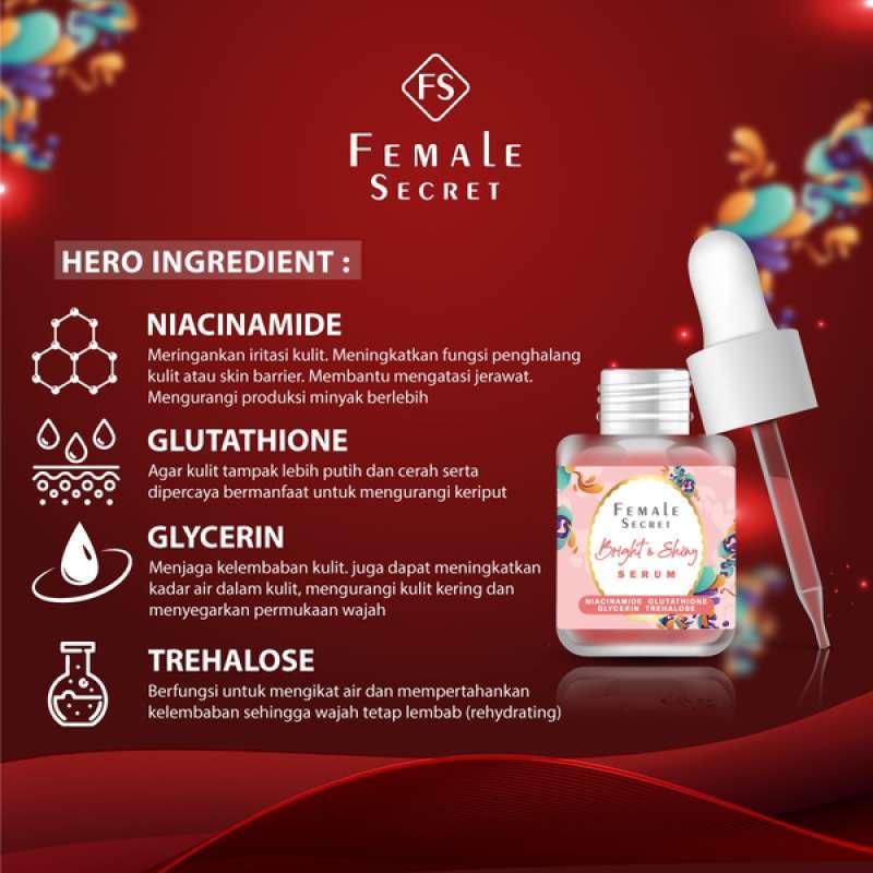 Promo Female Secret Bright & Shiny | Serum Glutathione | Serum ...