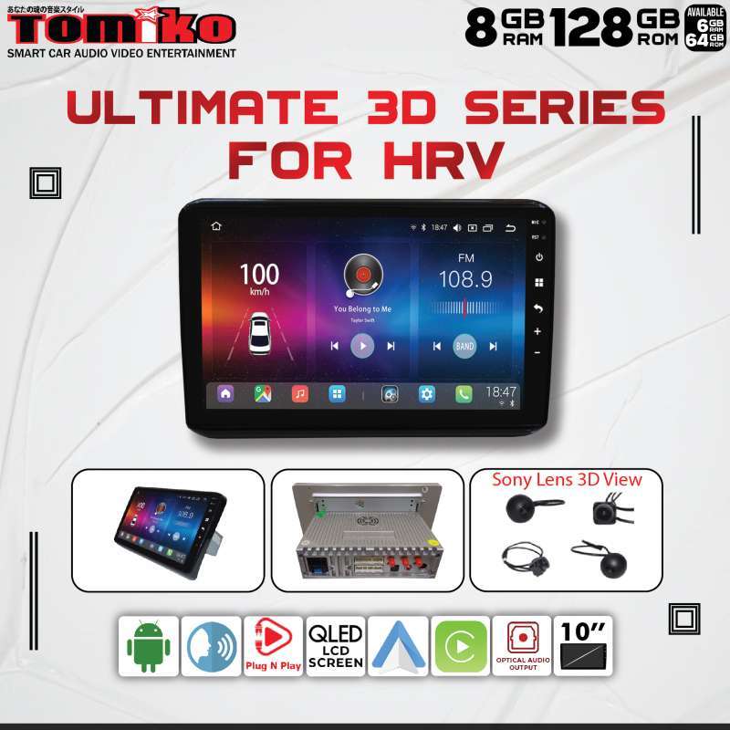 Jual Head Unit Android Tomiko TMK 1055 OEM Ultimate 3D Series for HRV ...