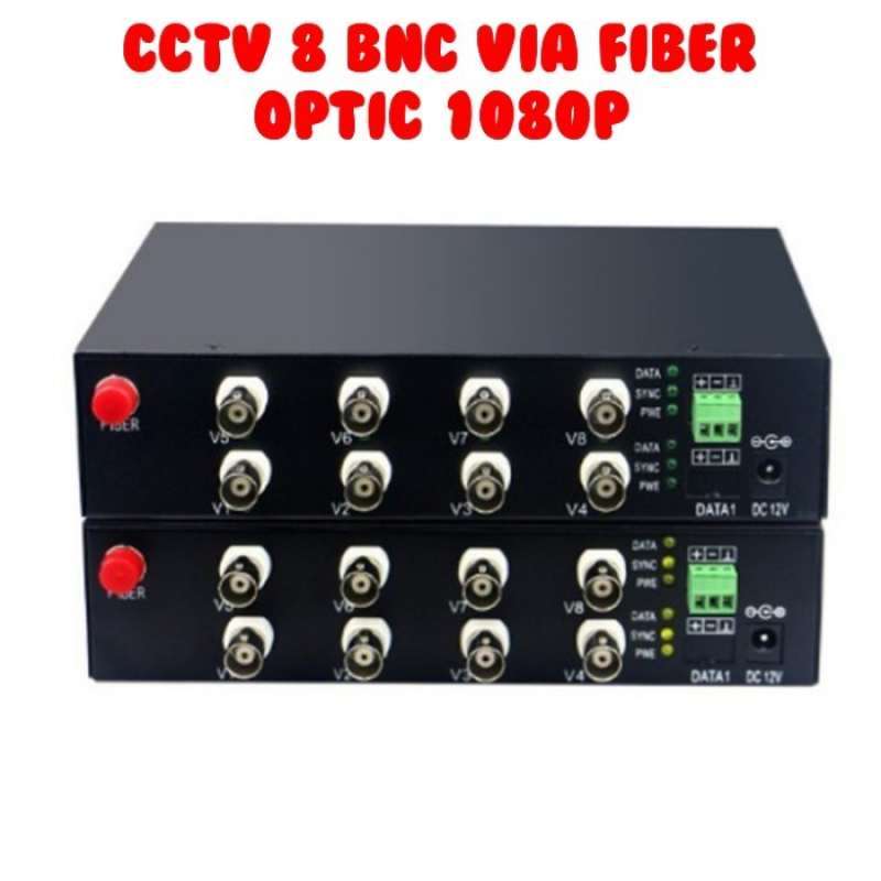 Promo 8 Channel Video Cctv Bnc Over Fiber Optic Media Converter 1080P ...