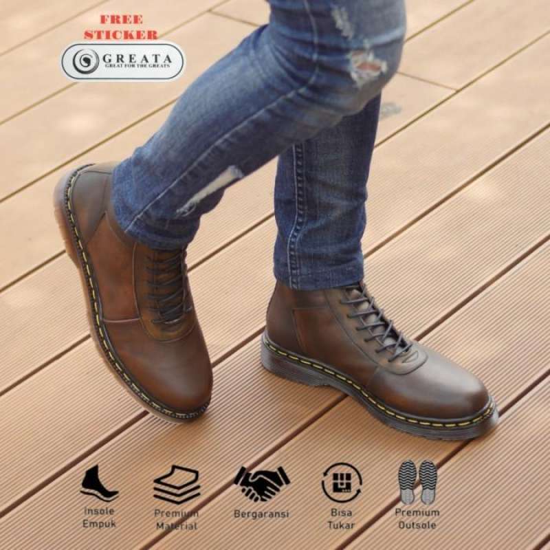 Jual Sepatu Boots Casual Formal Turing Kulit Asli Sultan X Greata Svend ...