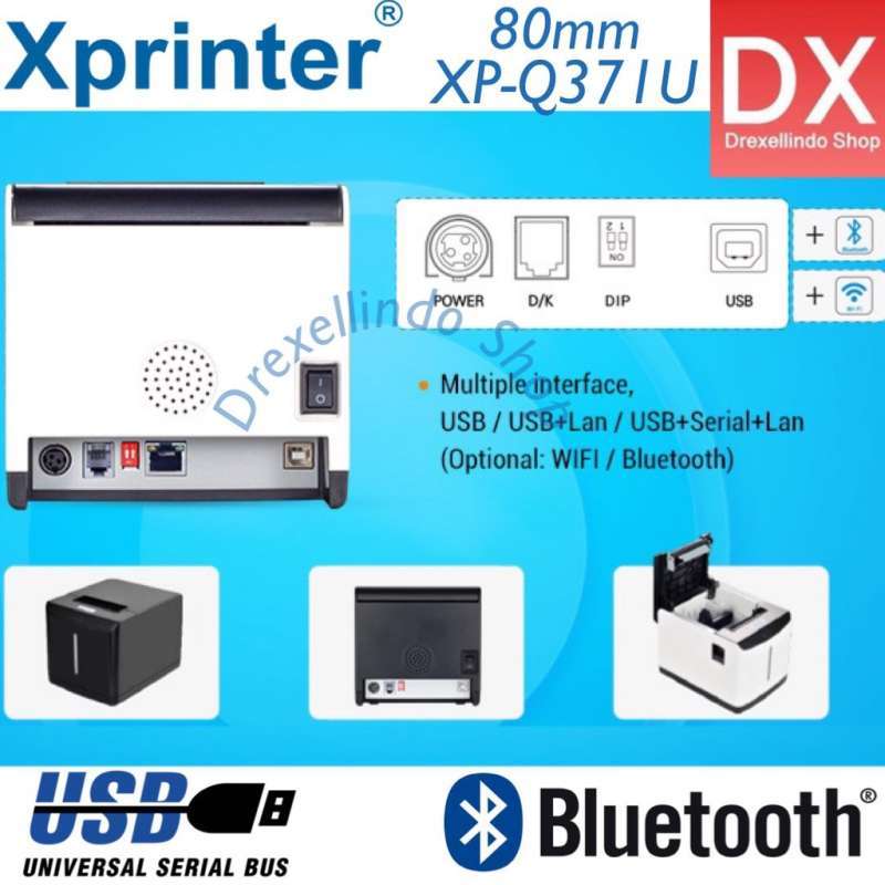Jual Printer Thermal Struk Kasir Dan Barcode Label Xprinter Xp-q371u ...