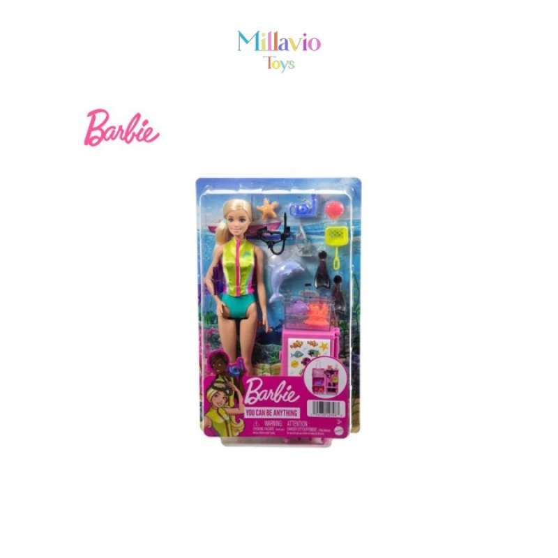 Promo Barbie Blonde Marine Biologist Doll Playset Diskon 23% di Seller ...