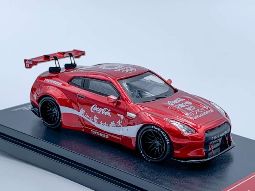 Promo Scale 64 Diecast Time Model Nissan GT-R Coca Cola Tokyo 2020 Red ...