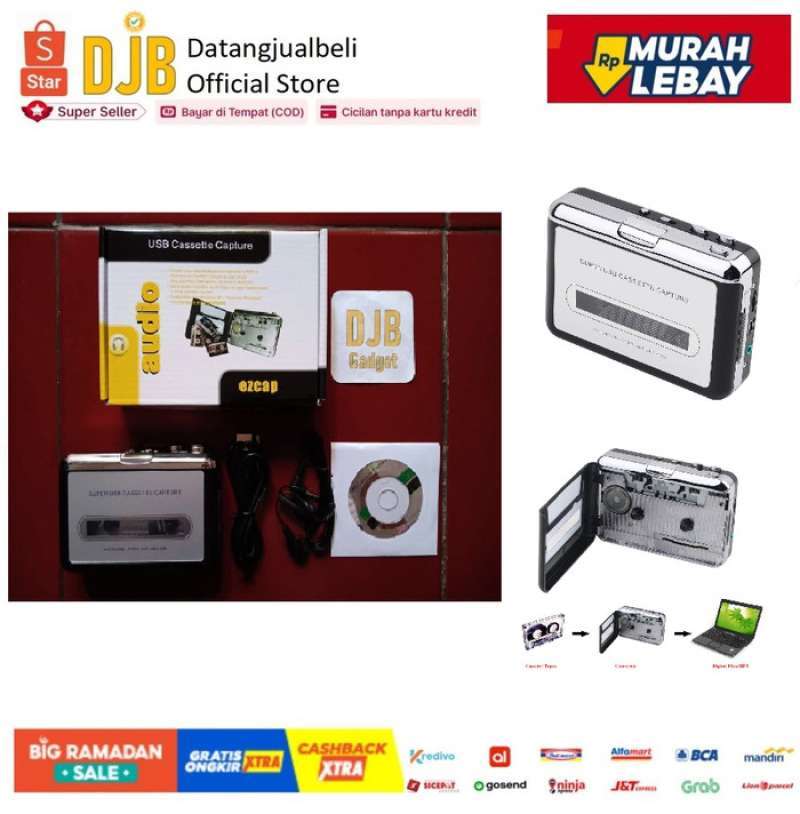 Promo Konverter Kaset Tape Usb Cassette Capture Mp3 Player Recorder ...