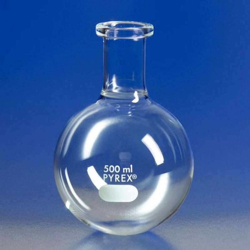 Jual LABU ALAS BULAT 500ML PYREX / BOILING FLASK / LABU DESTILASI 500ML ...