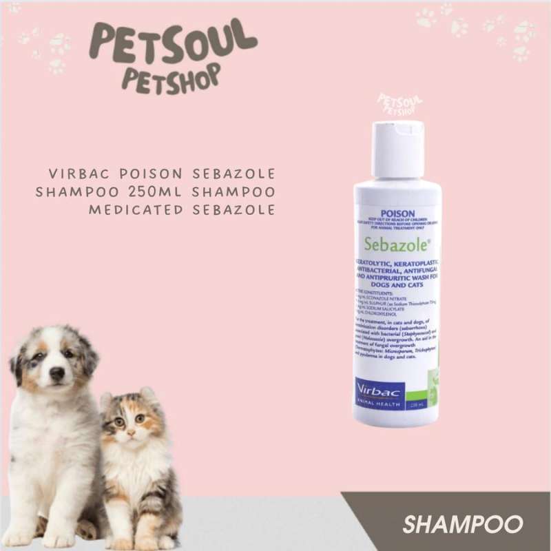 Jual Virbac Poison Sebazole Shampoo 250ml Shampoo Medicated Sebazole di ...