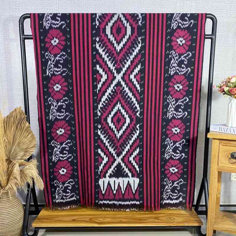 Jual Kain Tenun Blanket Super Premium Motif Toraja Bunga-bunga Di ...