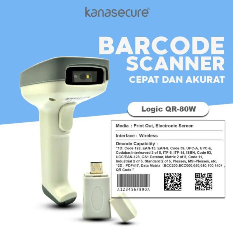 Promo Barcode Scanner Logic Qr 80 W Wireless Diskon 12% di Seller ...