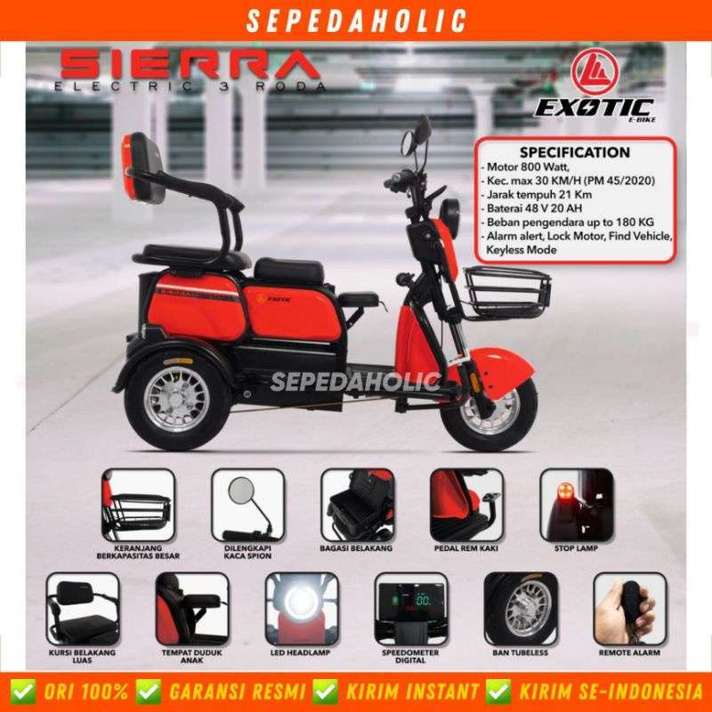 Promo Sepeda Listrik Exotic Sierra Electric E Bike 800 Watt By Pacific ...
