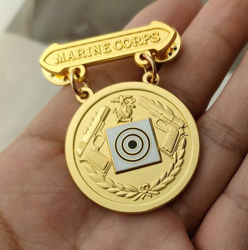 Promo military US Marine Corps Division Rifle Marksman Shot INSIGNIA ...