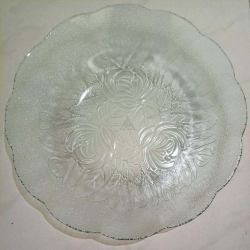 Jual 1 Lusin Piring kaca Piring Makan Kaca Beling Motif Piring BBC 8 di ...