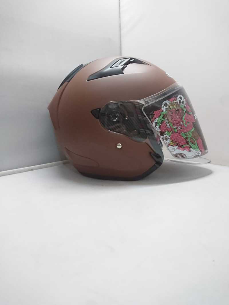 Promo New!! Helm Zeus ZS-627 Matt Brown Half Face - L Diskon 7% di ...