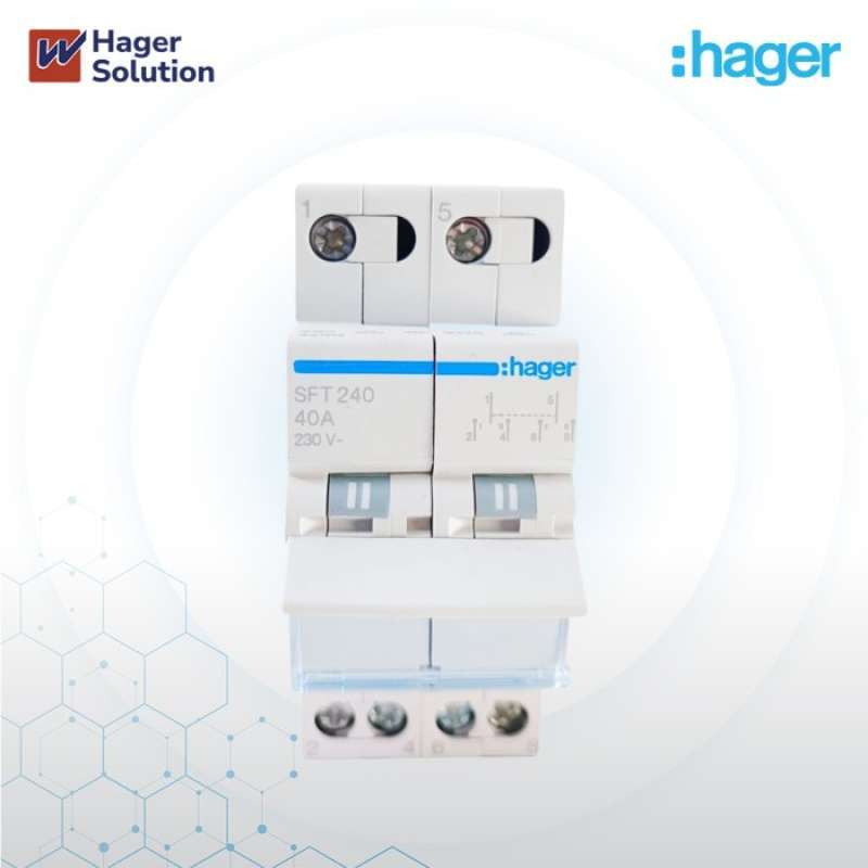 Promo HAGER MCB PLN-Genset On-Off Changeover Switch 2P 40A - SFT240 ...