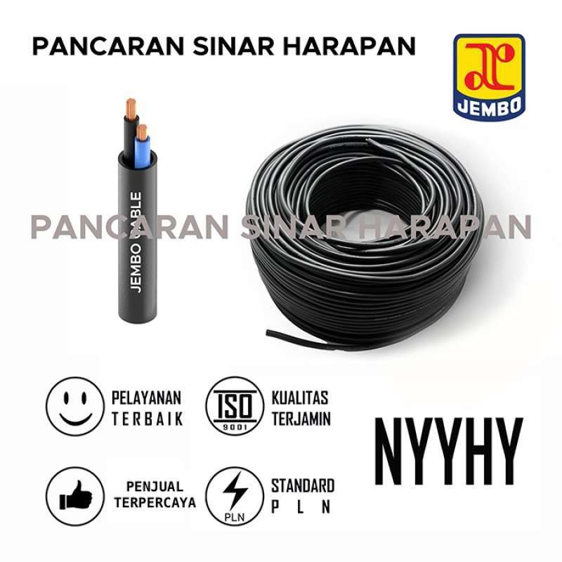 Promo Kabel listrik JEMBO NYYHY | 3x0.75 mm 1 roll - 50 meter Diskon 23 ...