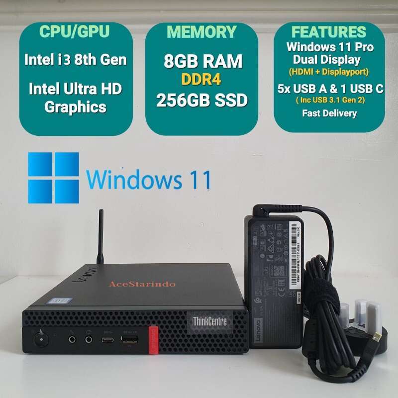 Jual Win 11 Pro Ori - Mini Pc / Tiny Pc Lenovo Thinkcentre M720q Ultra ...