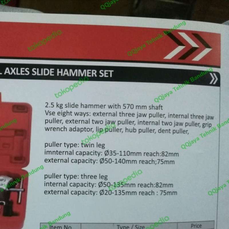 Jual Treker As Roda - Universal Axles Slide Hammer Set Grip On Di ...