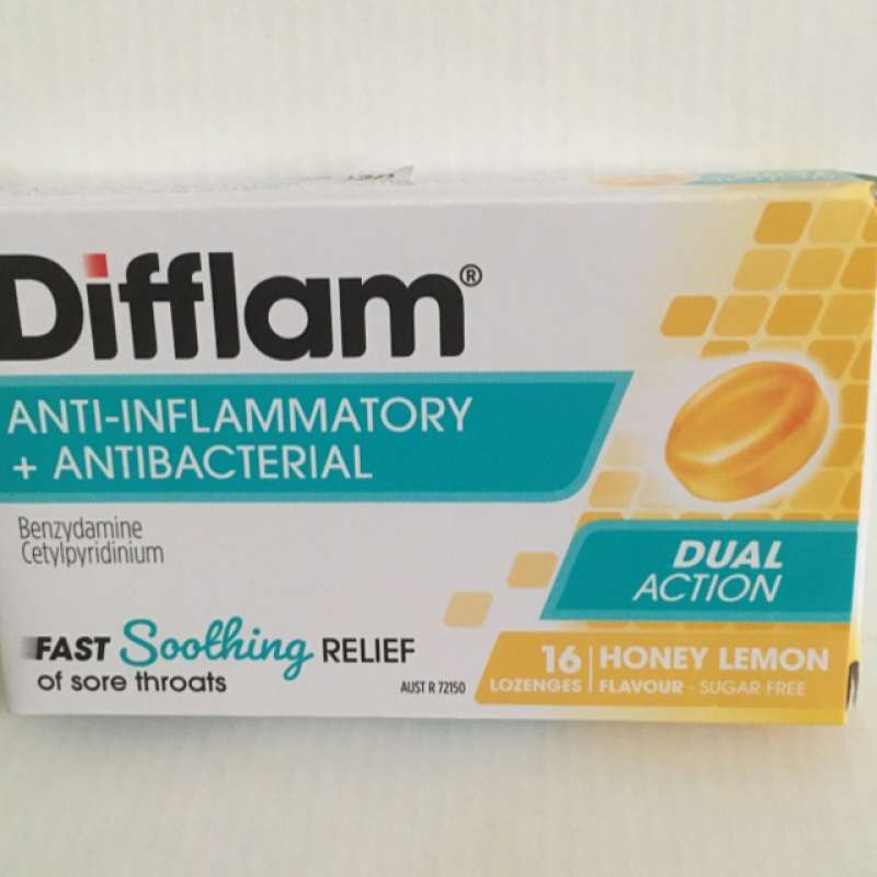 Jual DIFFLAM ANTI - INFLAMMATORY + ANTI BACTERIAL 16 LOZENGES di Seller ...