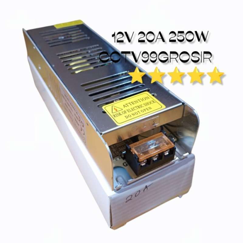 Promo Trafo Adaptor Power Supply Slim 12V 20A Diskon 23% di Seller ...