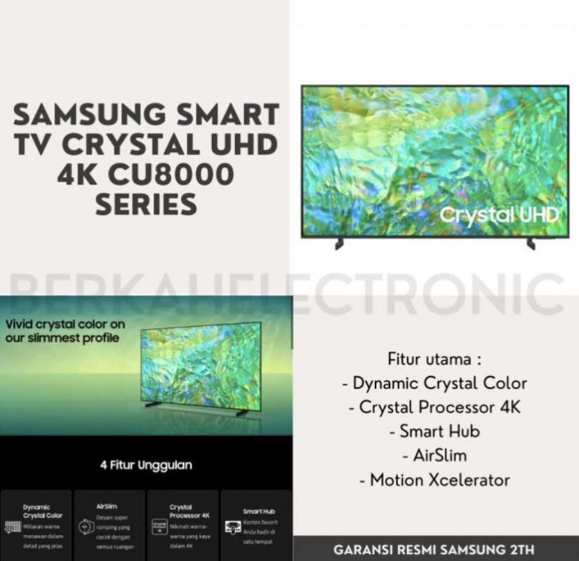Jual Samsung 43CU8000 Led 43 Inch CU8000 Crystal Processor 4K UHD Smart ...