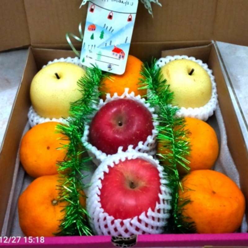 Jual Hampers Buah Segar Paket 102 IBAZA fruitsBOX Mix Buah Apel Buah ...