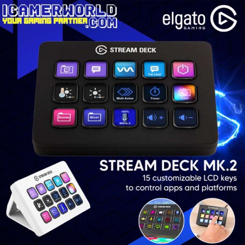 Jual Elgato Stream Deck Mk.2 / Mk2 15 Customizable Lcd Keys Control Pad ...