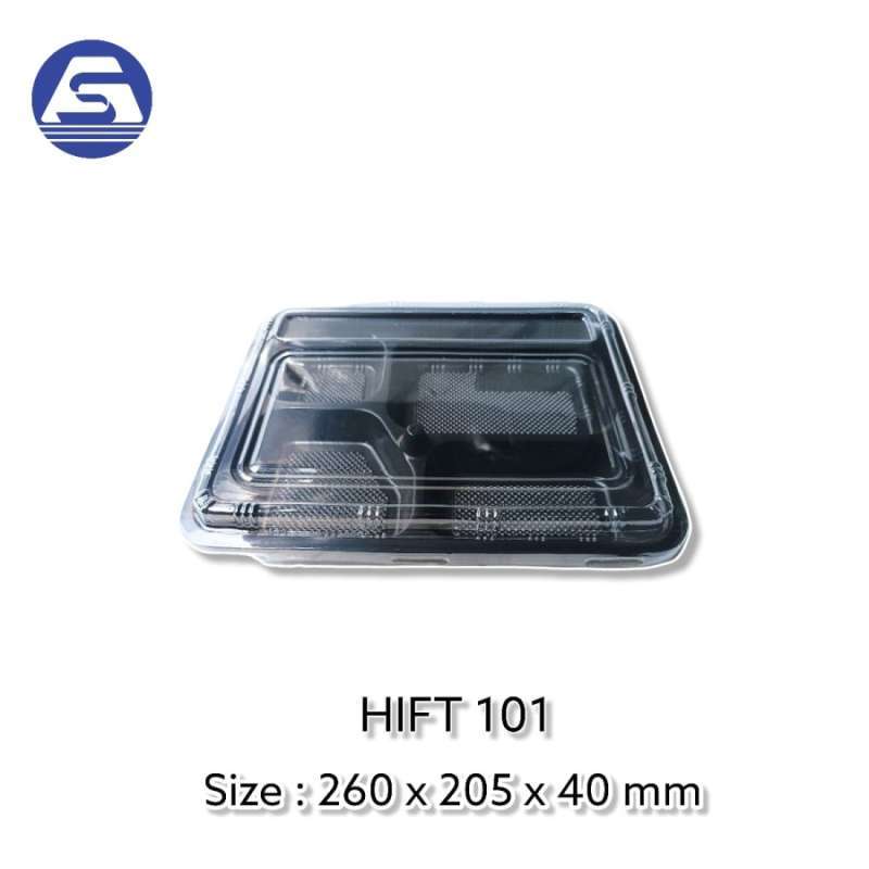 Jual Japan Pack Id/ Mika Bento/ Bento Box HIFT 101 Black - 50 pcs/pack ...