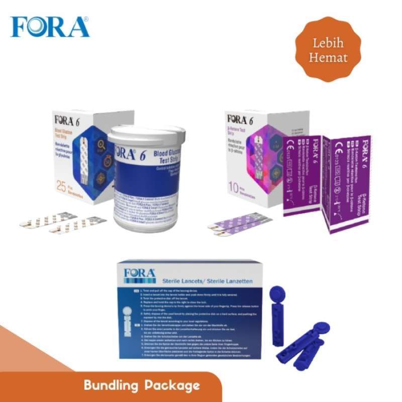 Jual Fora6 Paket Strip Glucose, Strip Keton, Dan Lancet Di Seller ...