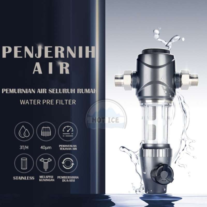 Jual Water Filter Air 3000 Liter Premium Pre Filter Backwash Stainless ...