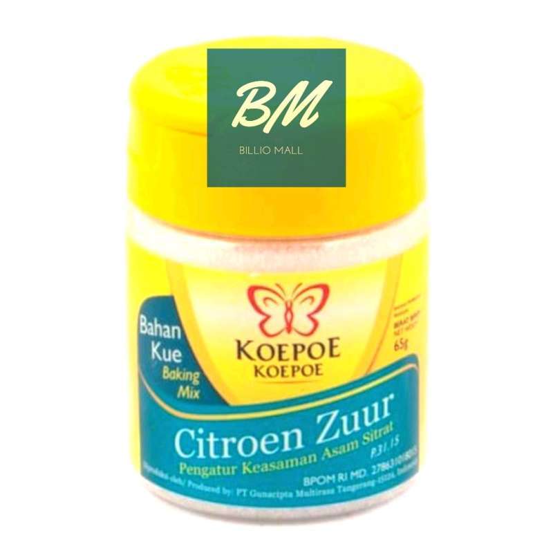 Jual Citroen Zuur Koepoe Kupu 65 Gr Sitrun Asam Sitrat Di Seller Billio ...