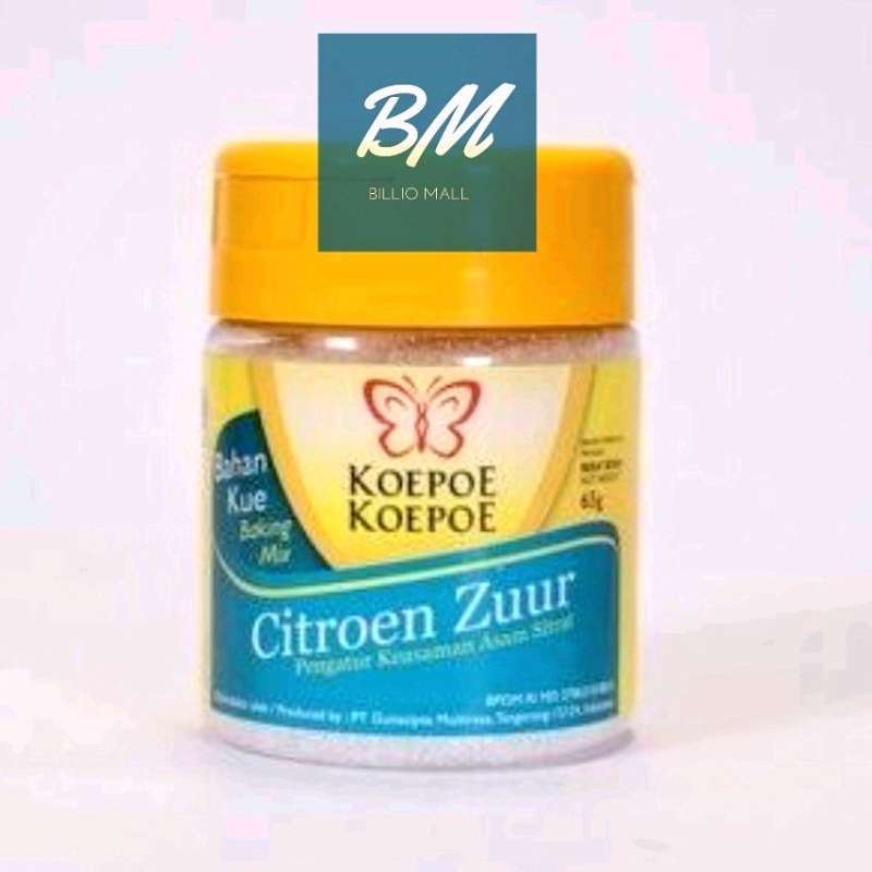 Jual Citroen Zuur Koepoe Kupu 65 Gr Sitrun Asam Sitrat Di Seller Billio ...