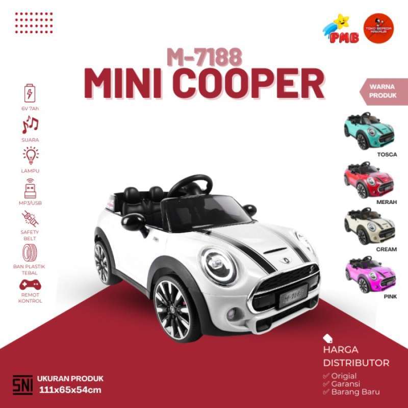 Jual Mainan Anak Mobil Aki Mini Cooper Pmb M-7188 di Seller Tris Shop ...