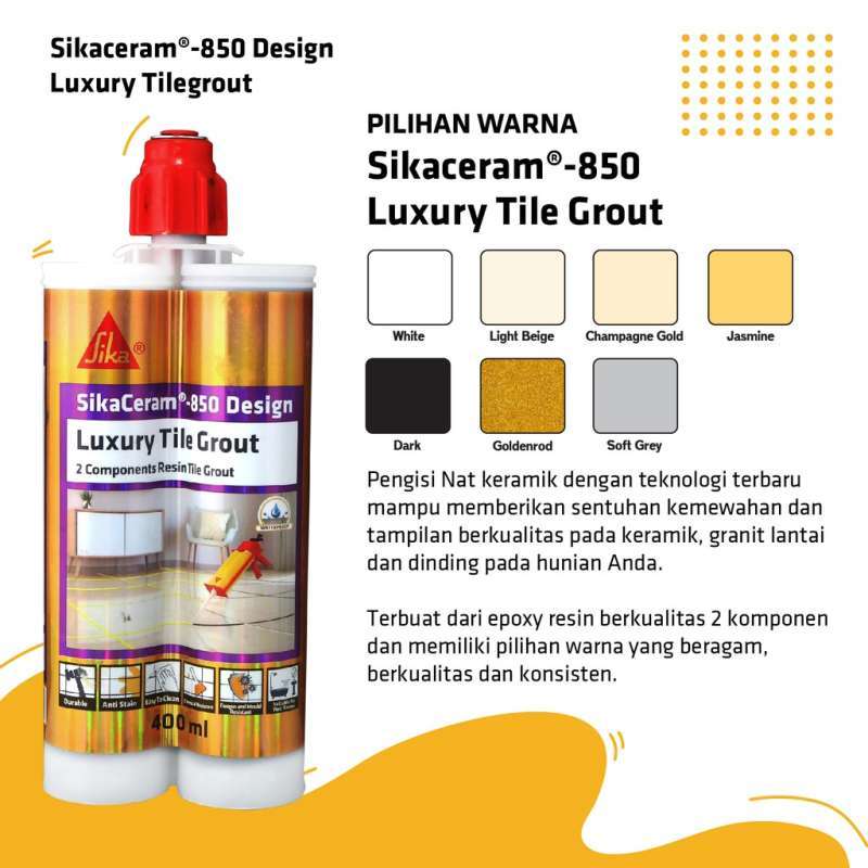 Jual Sika - Sikaceram 850 Design Tilegrout Epoxy Glitter Nat Keramik ...
