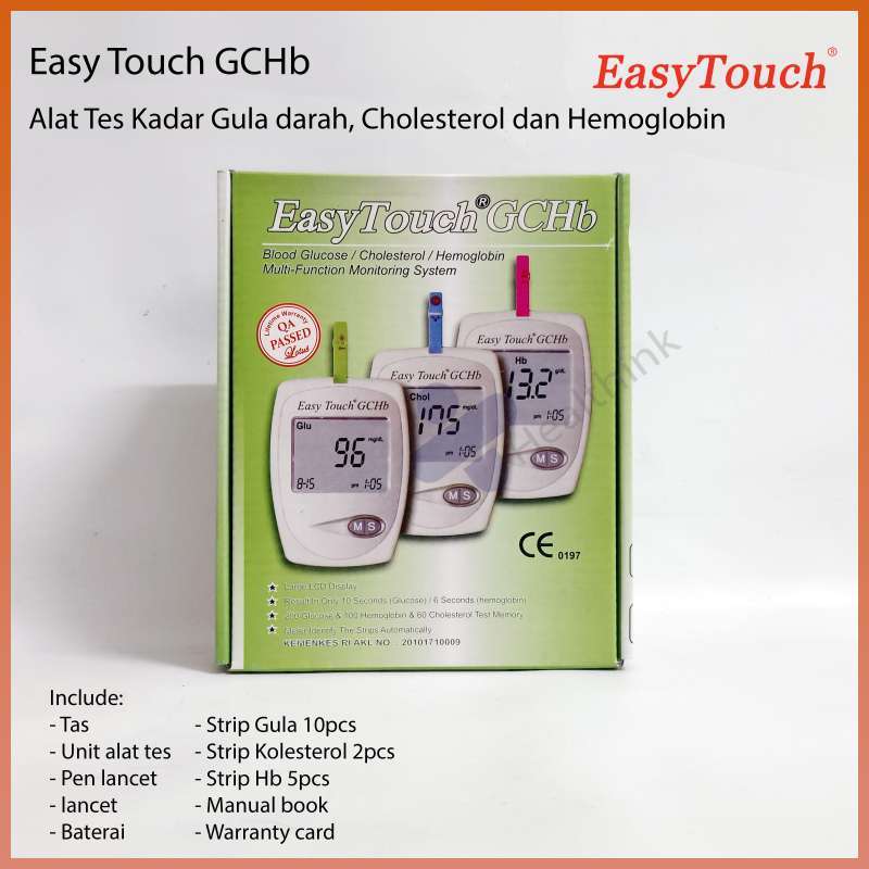 Jual Easy Touch Gchb 3in1/ Alat Cek Gula Darah, Kolesterol, Hemoglobin/ Easytouch Gchb Di Seller ...